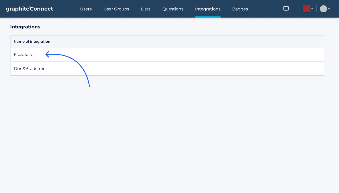 Ecovadis Sustainability Integration – Graphite Systems Knowledge Base