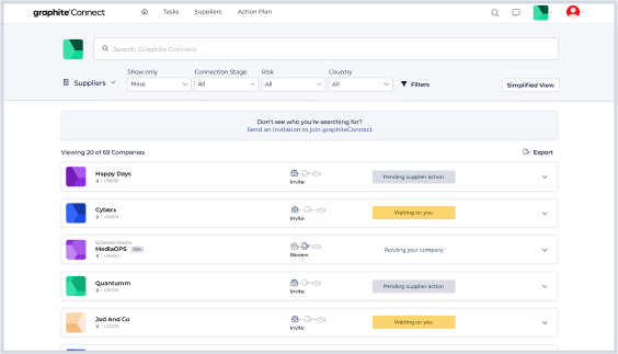 Search and Viewing Your Connections – Graphite Systems Knowledge Base