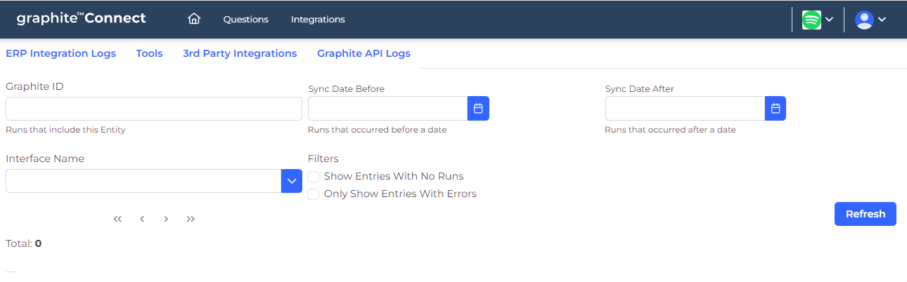 Using Integration Admin pages – Graphite Systems Knowledge Base