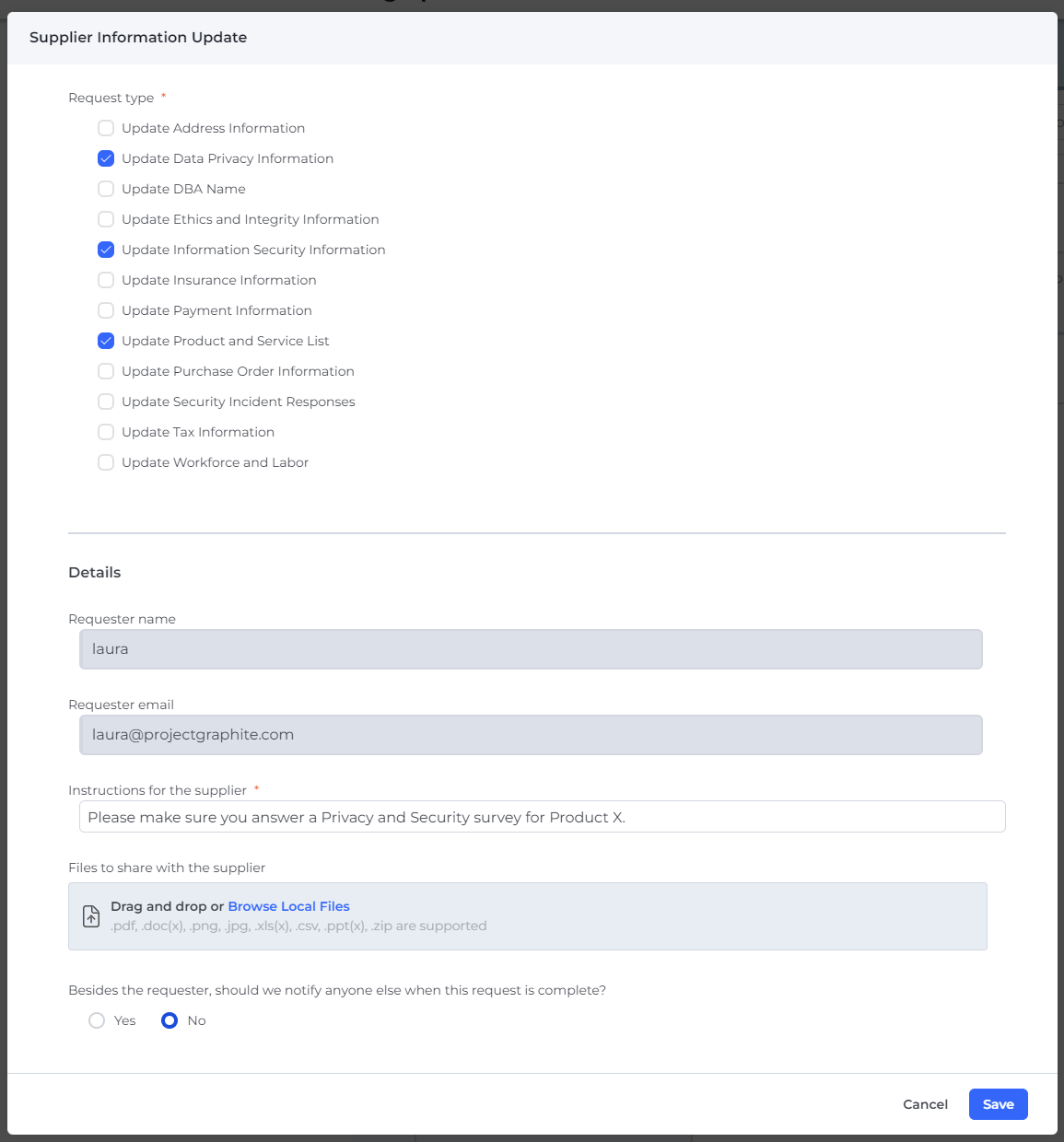 New Engagement / Rescreen Requests – Graphite Systems Knowledge Base