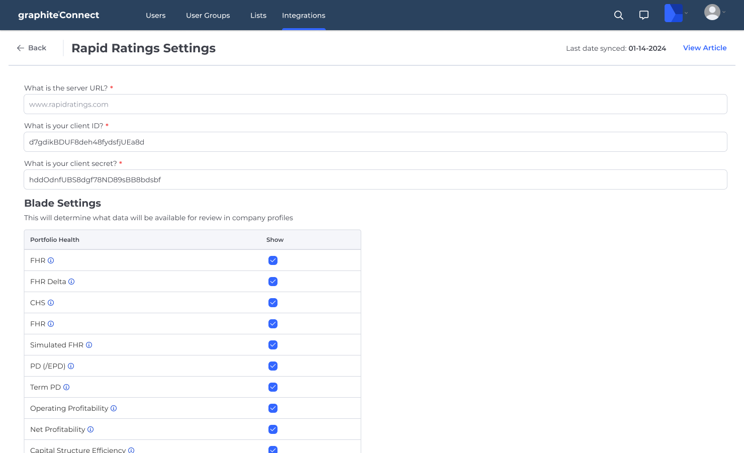 How the RapidRatings (FHR) Integration Works – Graphite Systems ...