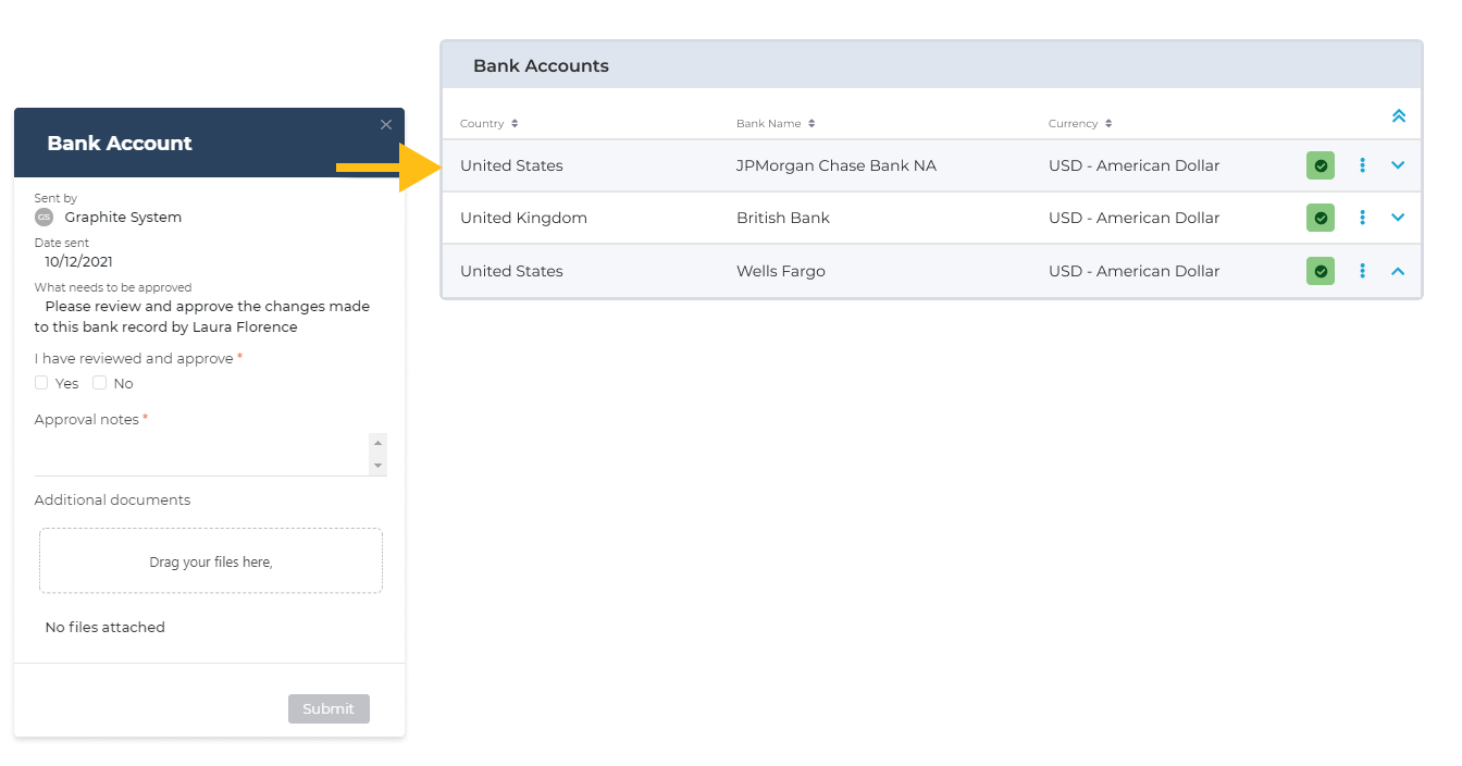 How to complete a Bank Approval – Graphite Systems Knowledge Base
